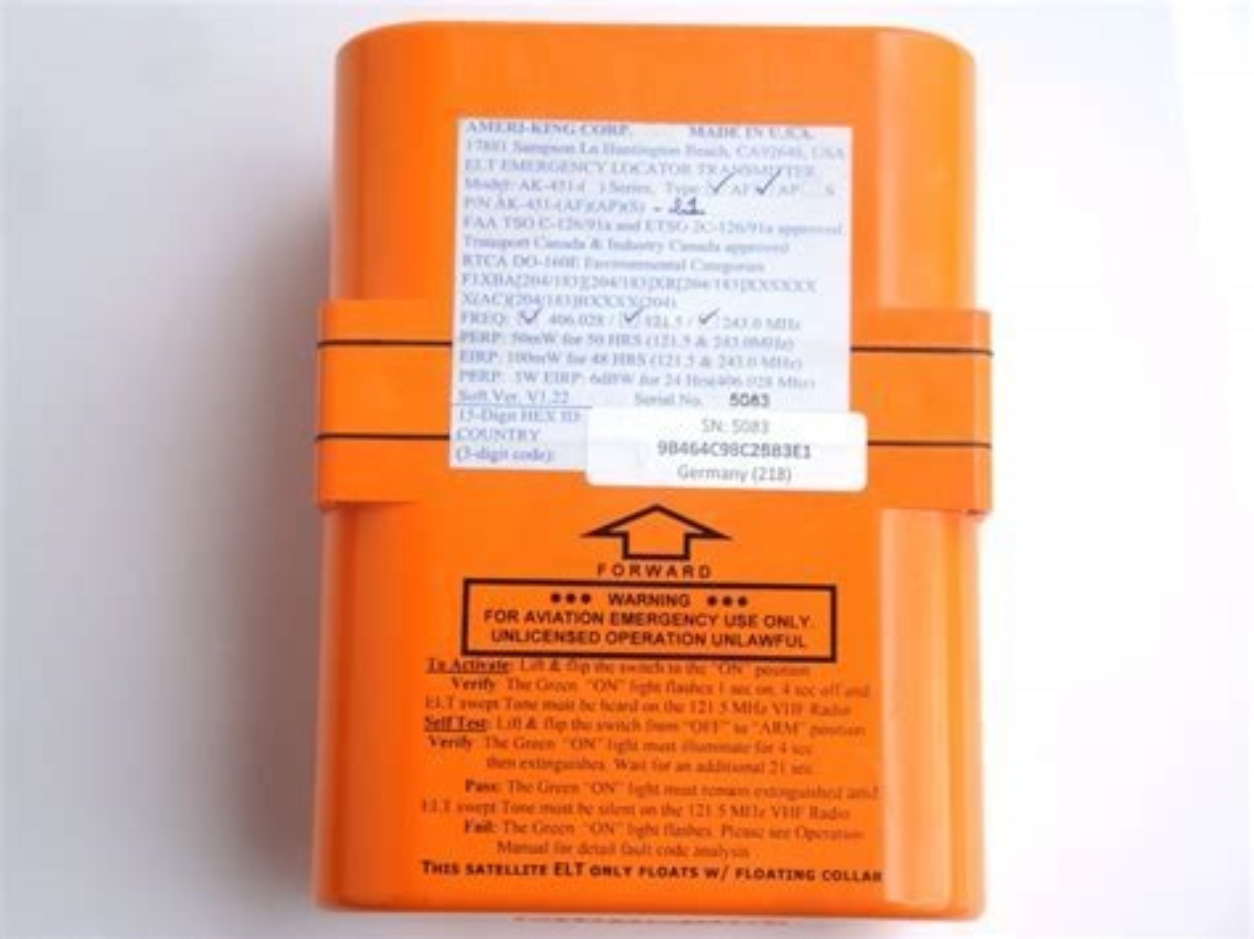 ELT Ameri-King - Segelflugverband der Schweiz